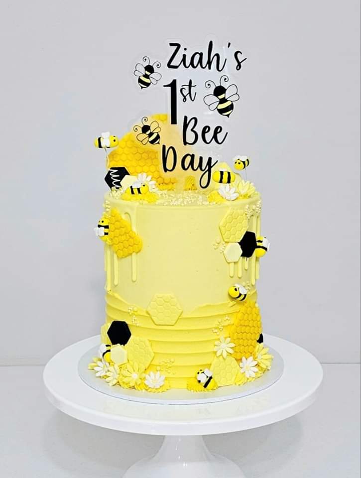 1st Bee Day Cake topper – Divine Customs